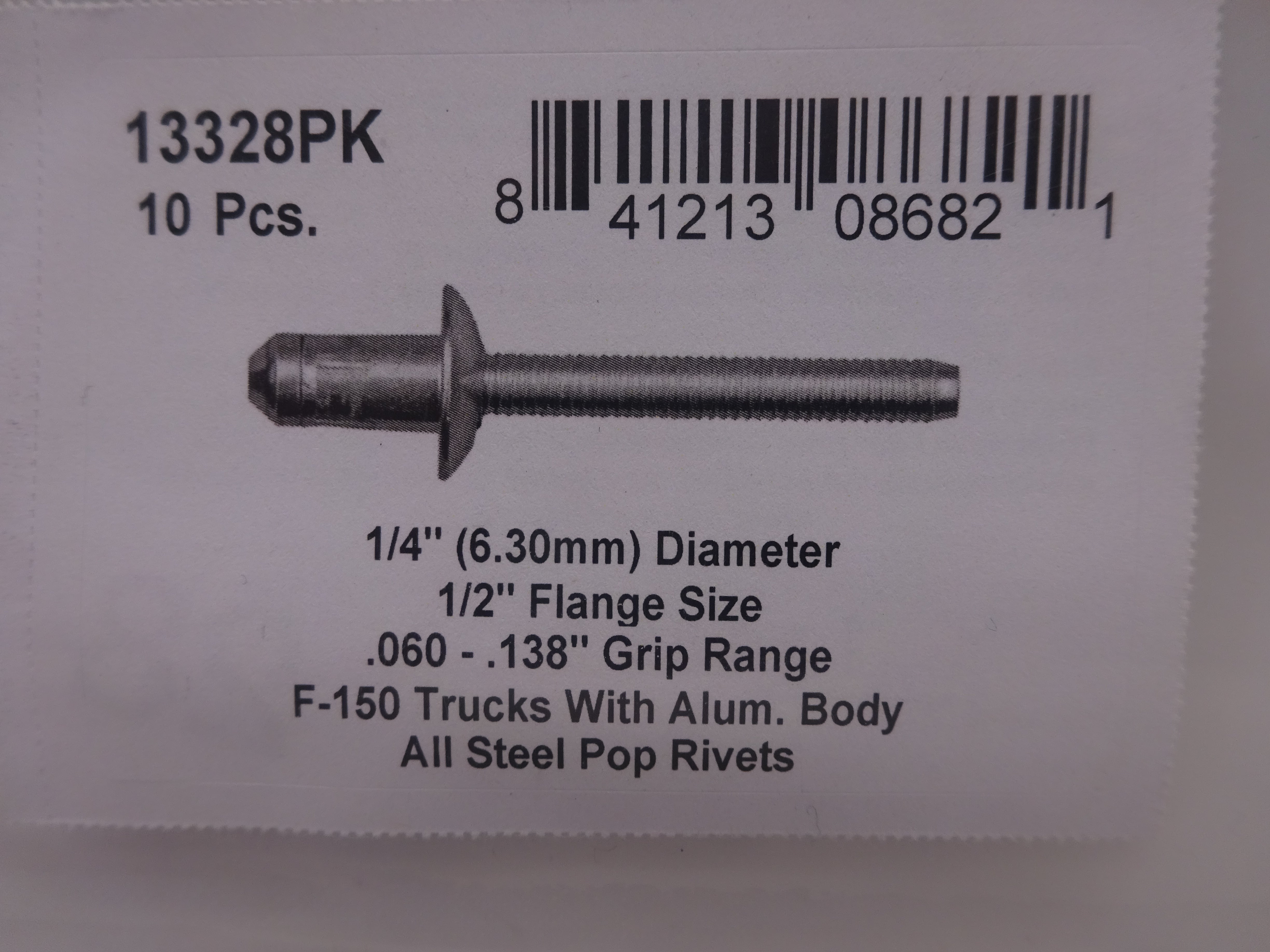 13328PK All Steel F150 Ford Pop Rivets DISCO Automotive Hardware – JK ...